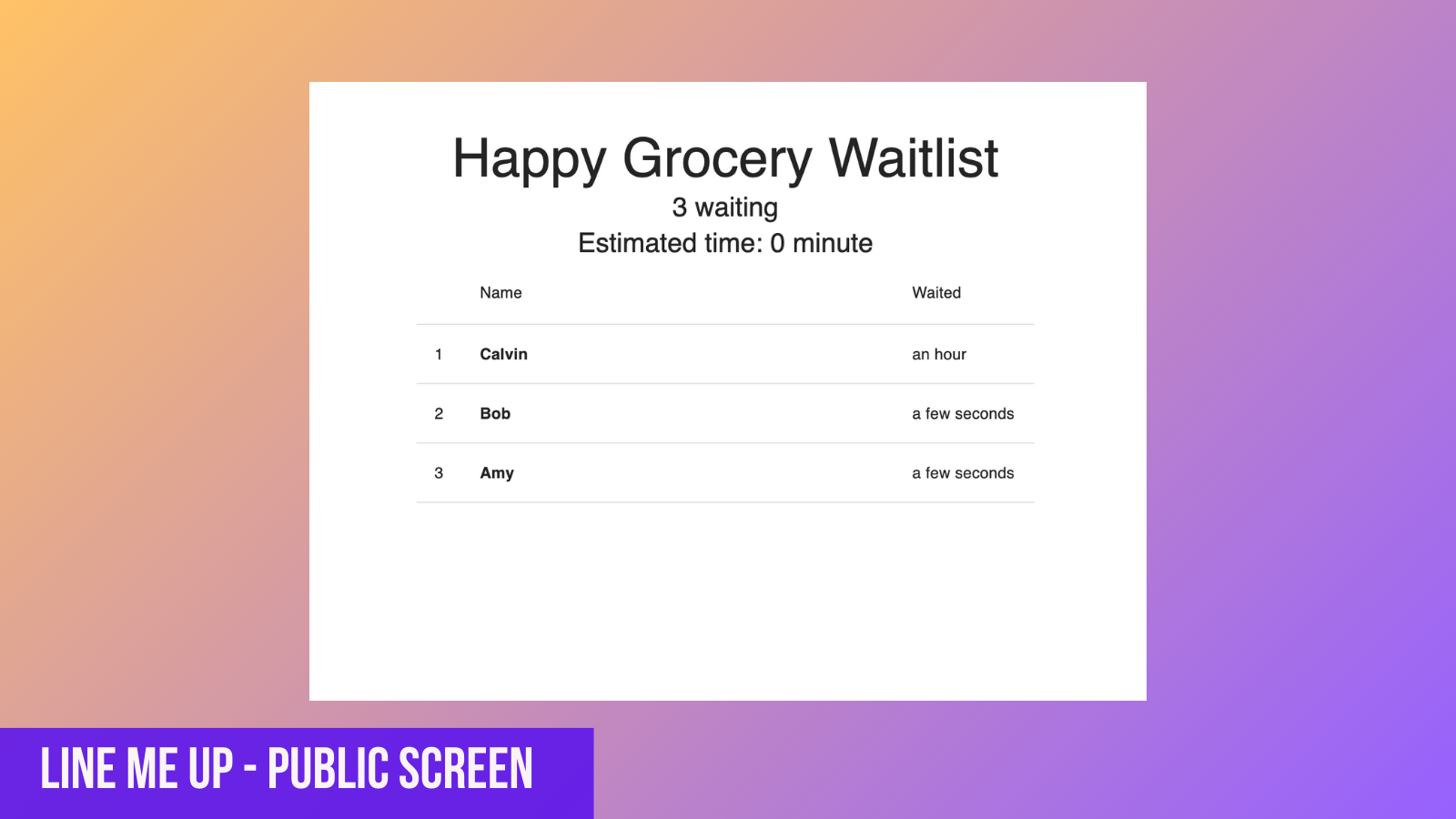 Announcing Line Me Up - An Open-Source Waitlist Management System | Blog | Calvin C. Chan